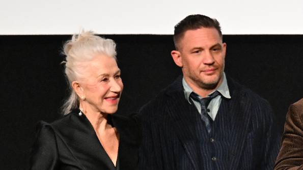 Tom Hardy's MobLand co-star Helen Mirren spoke out after reports of on ...