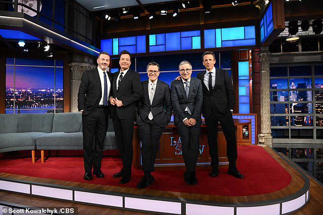 Jimmy Fallon and Jimmy Kimmel pay respect to Stephen Colbert