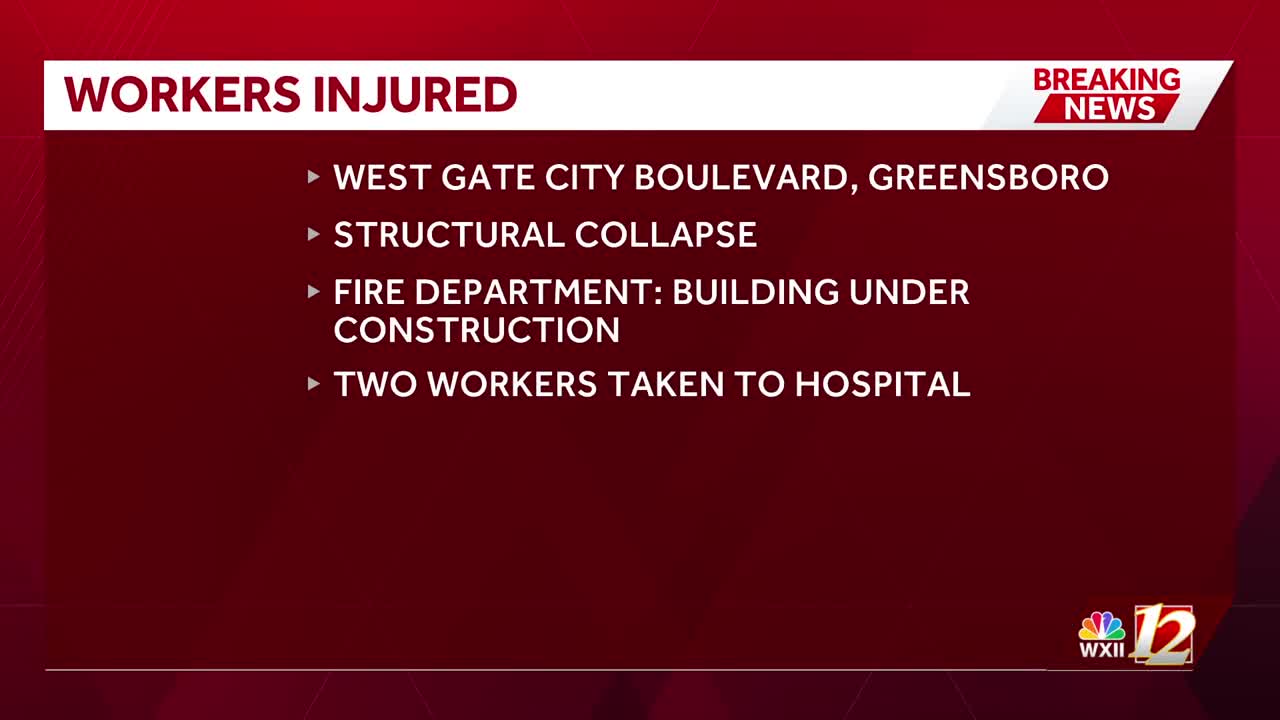 Injuries reported in a structure collapse in Greensboro
