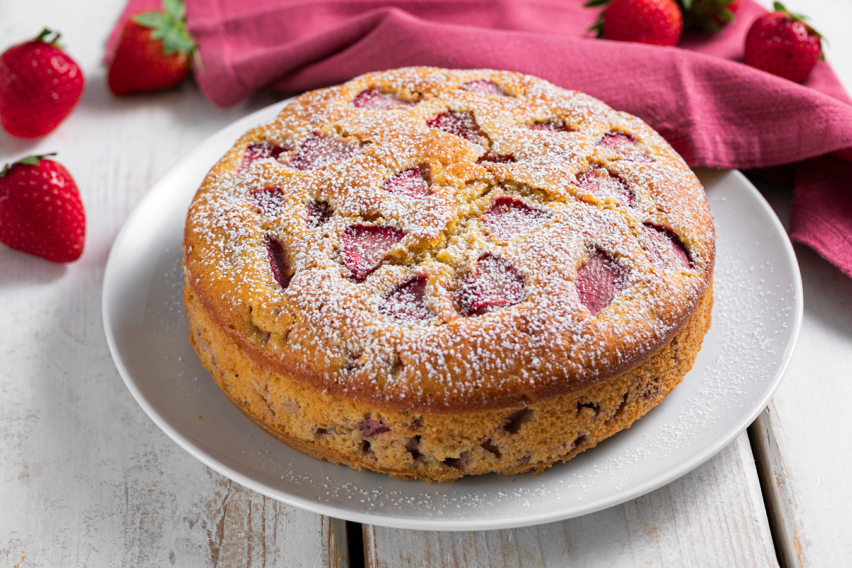 Torta 5 minuti alle fragole
