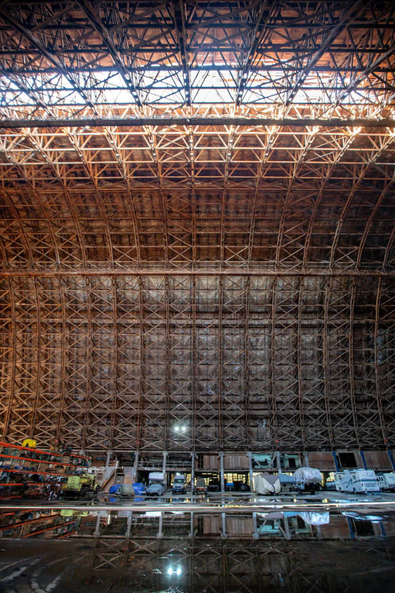 Historic Oregon coast blimp hangar, ripped apart by storm, will not be ...