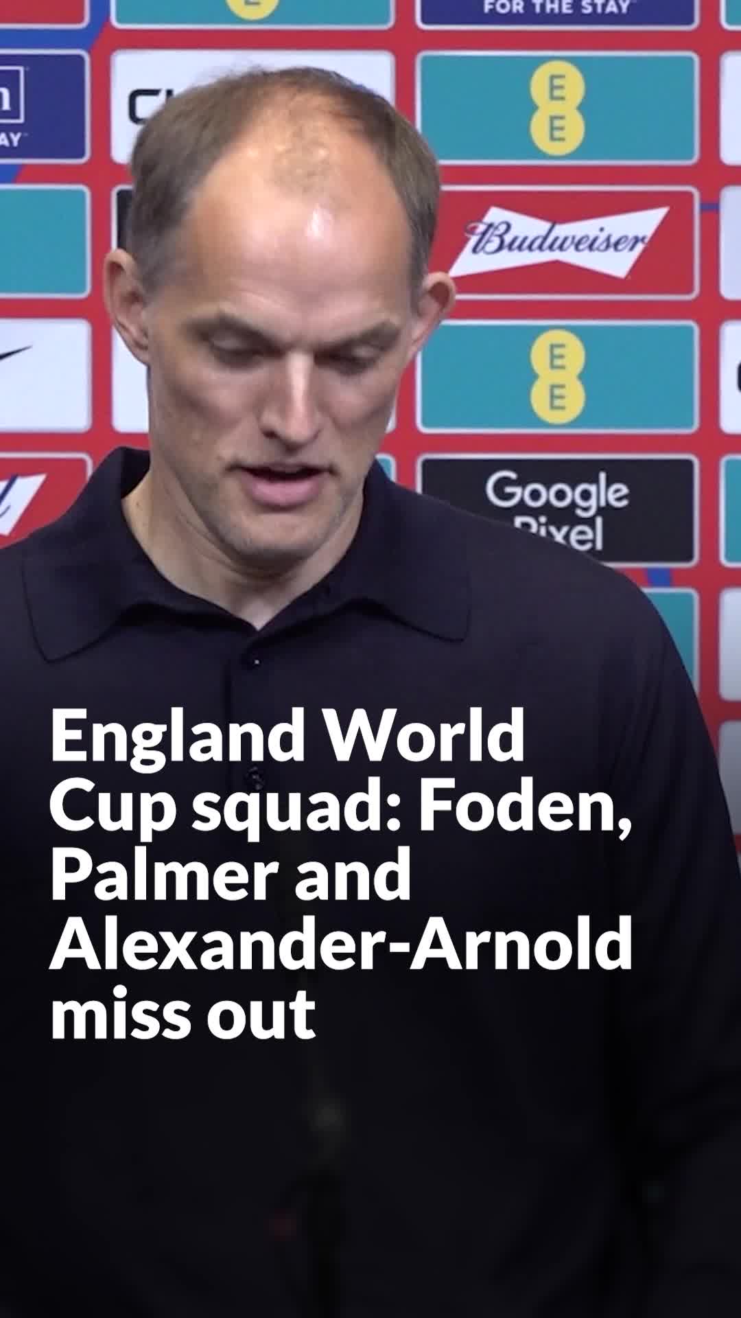 England World Cup squad: Foden, Palmer and Alexander-Arnold miss out