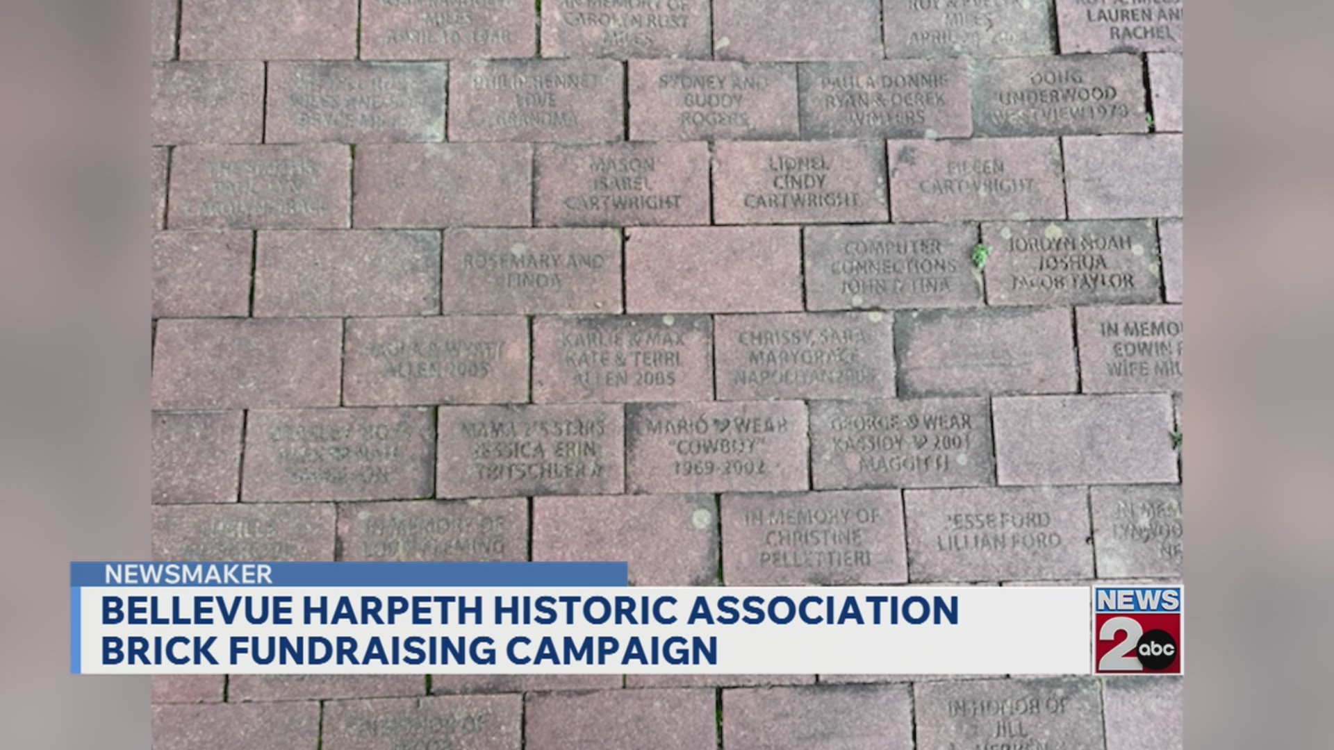 Bellevue Harpeth Historic Association brick fundraiser