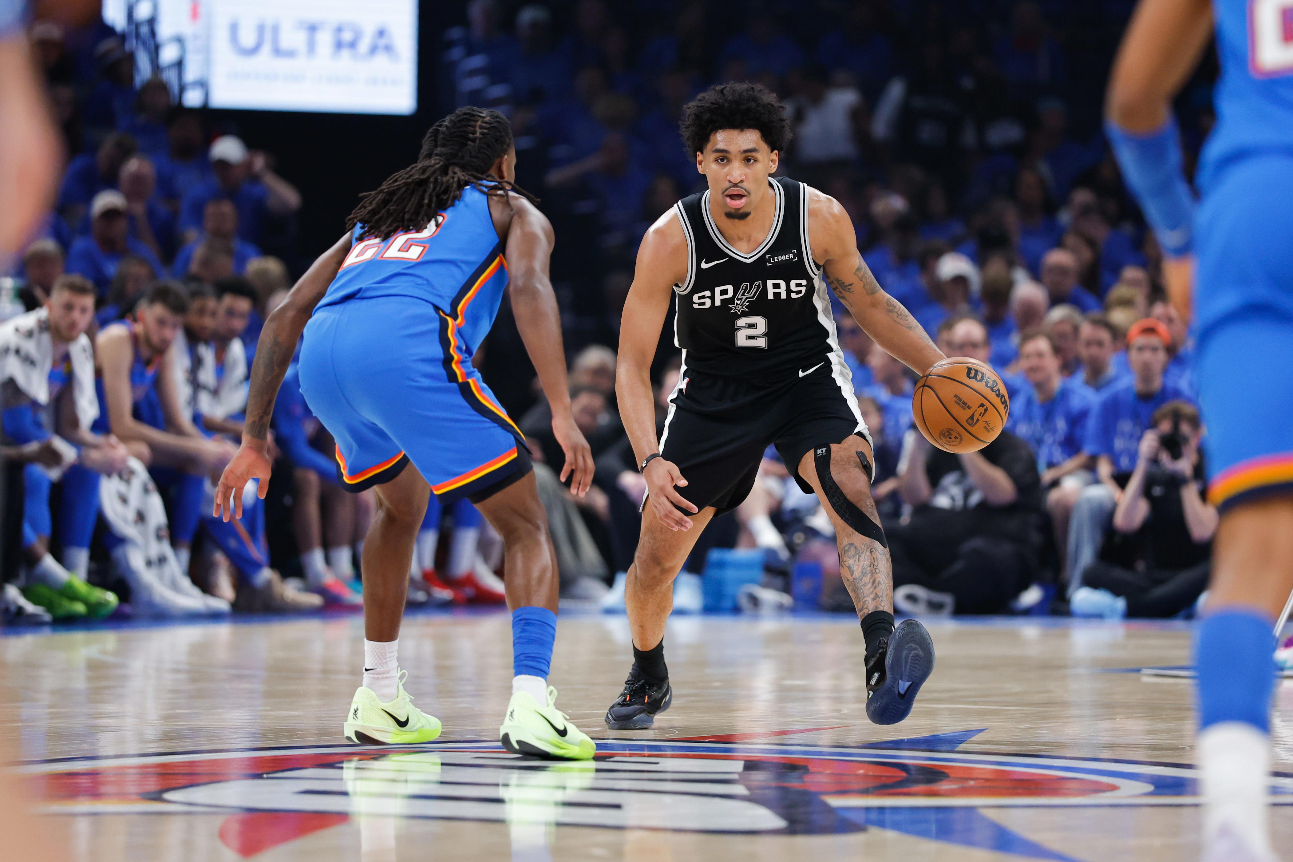 Will Dylan Harper play tonight vs. Thunder in Game 3 with adductor injury?