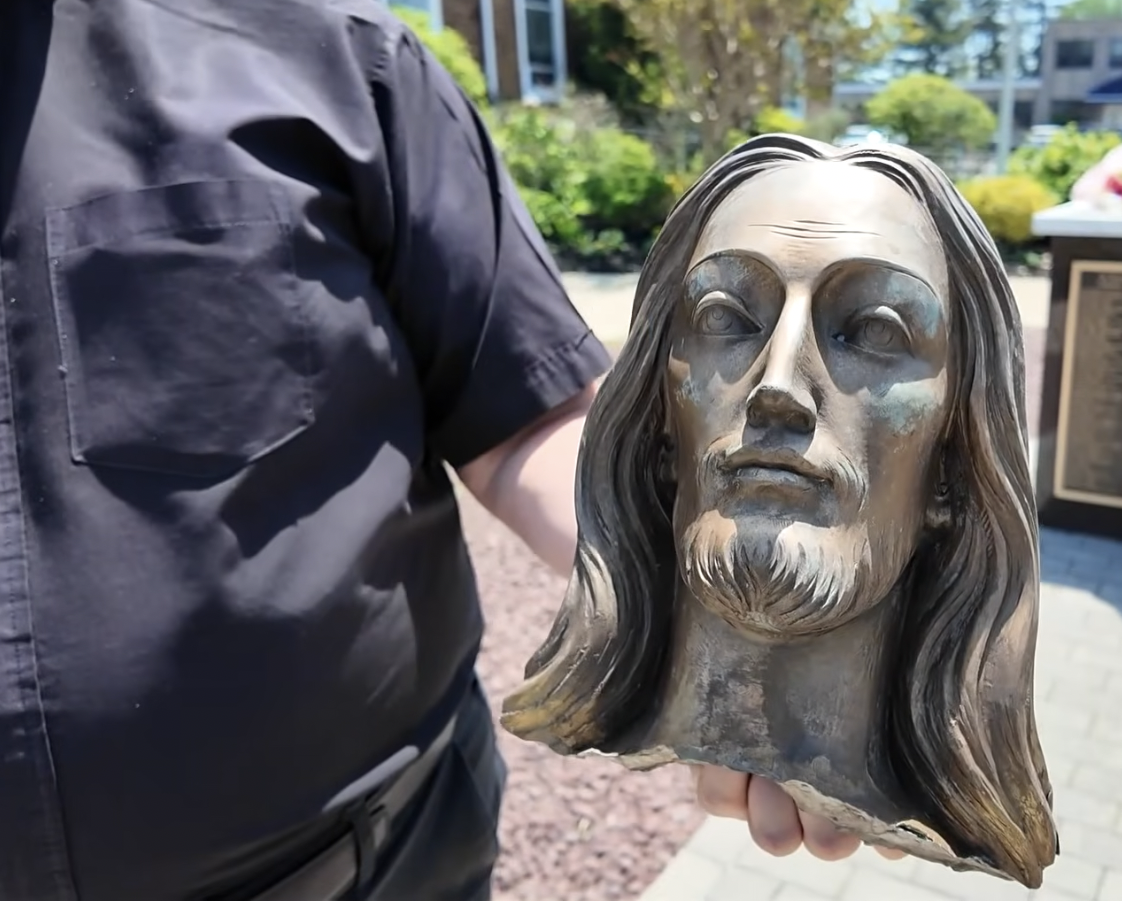 Cops: Woman lopped off Jesus statue's head at LI church