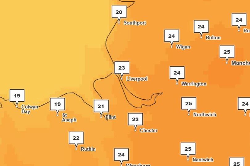 Met Office map turns deep orange as UK forecast to see heatwave conditions