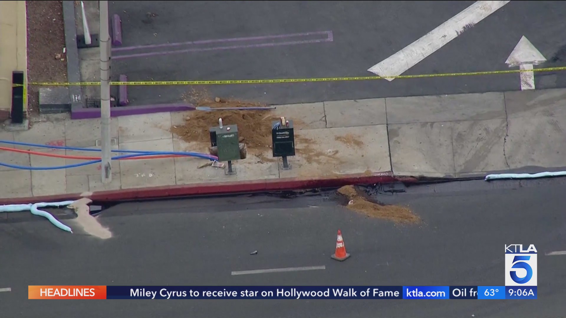 Oil from broken pipeline enters East LA storm drains