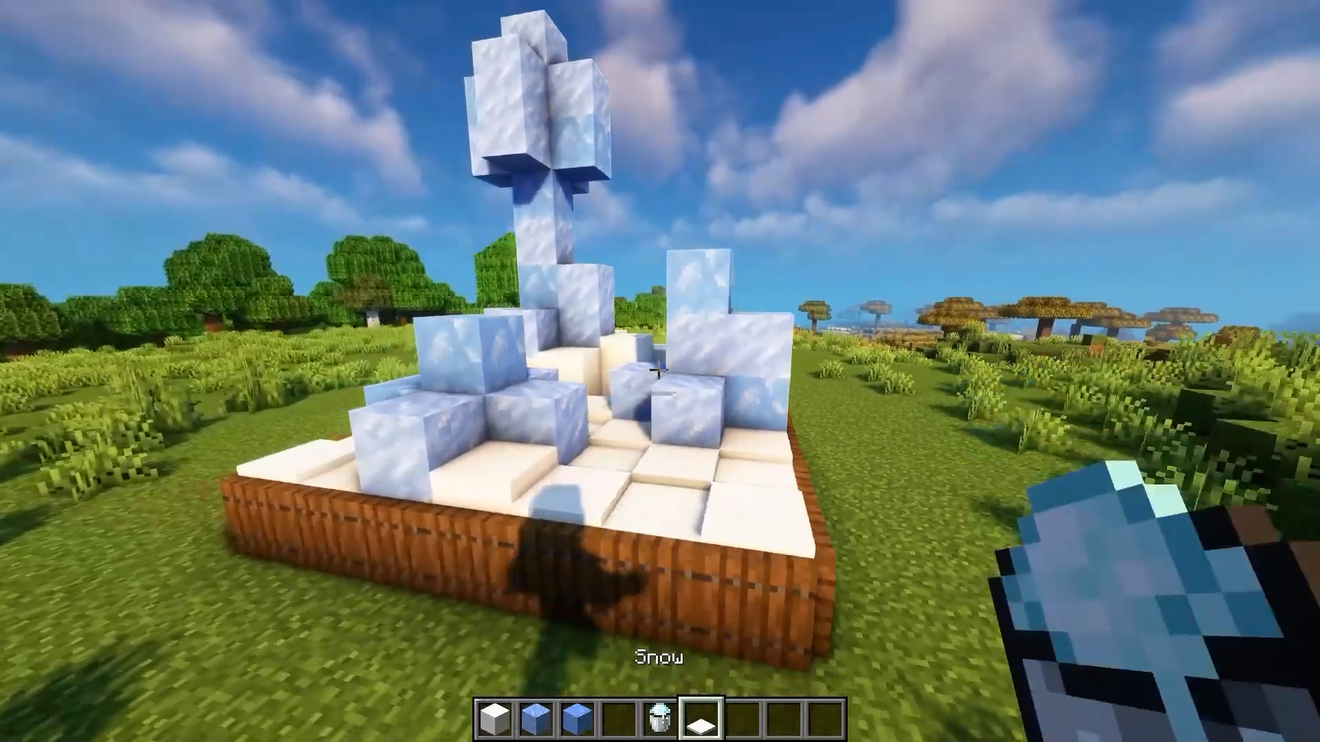 A compact ice landscape for better world decoration