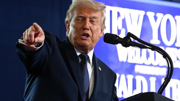 Protesters repeatedly interrupt Trump rally for Rep. Mike Lawler