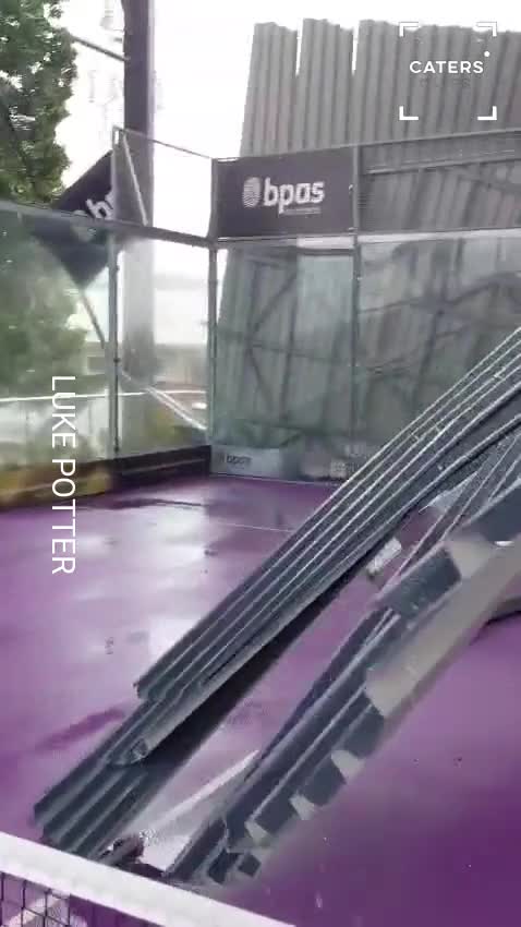 Storm smashes padel court roof leaving building destroyed in Cape Town