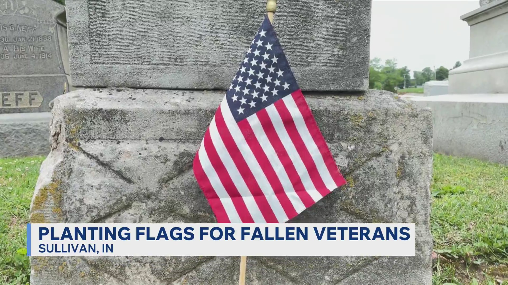 Planting flags for veterans leading into Memorial Day weekend