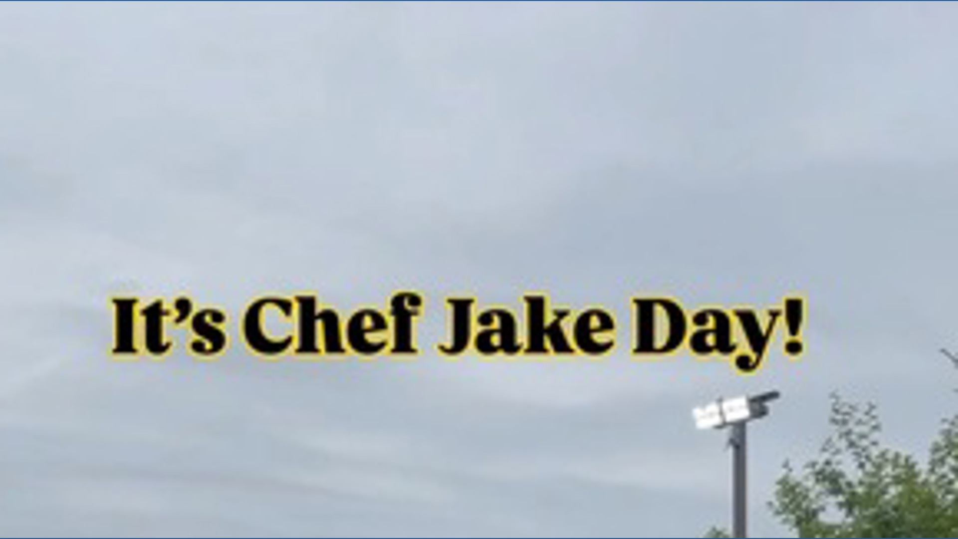 Chef Jake Day at the news station