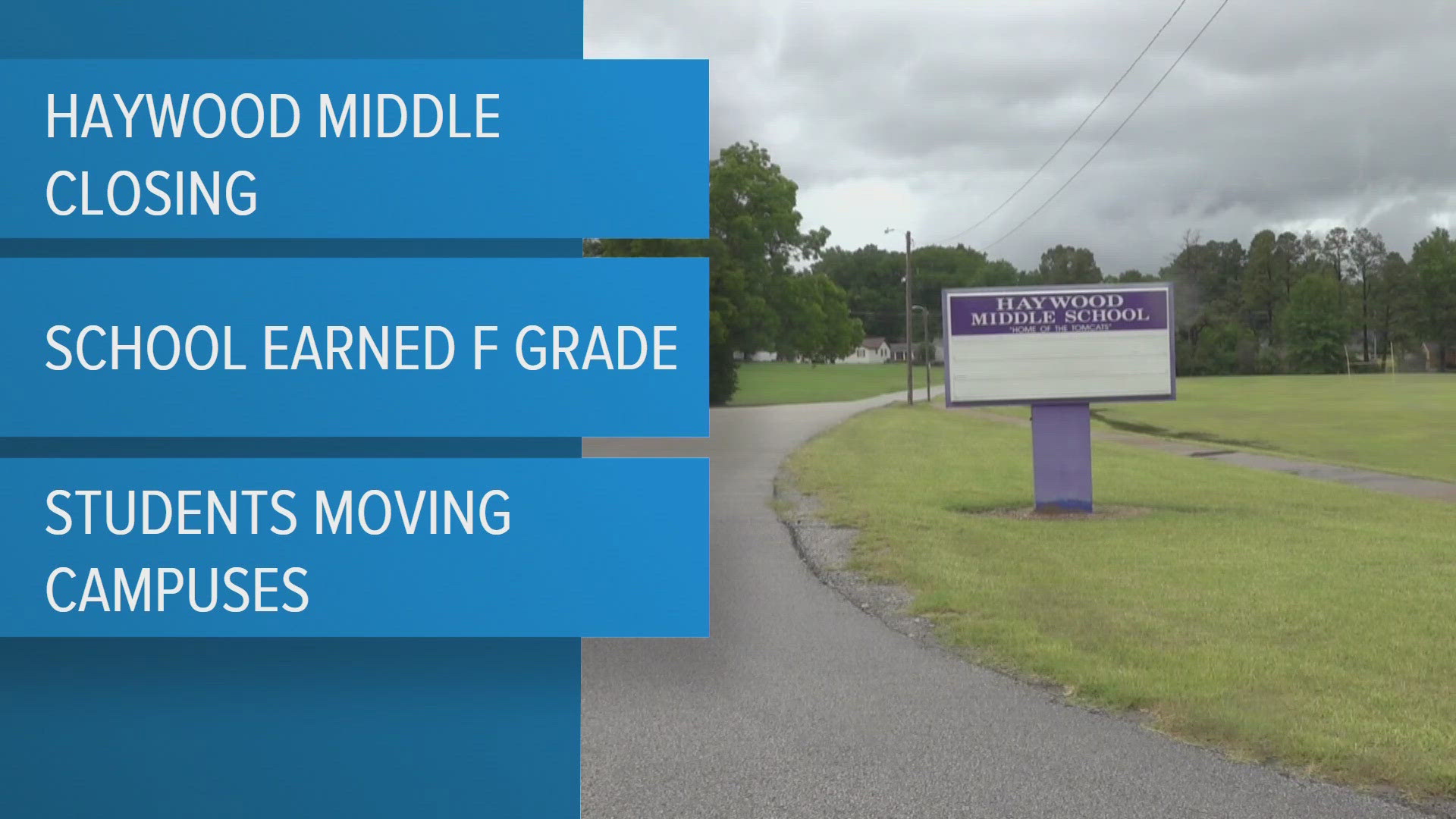 Haywood Middle permanently closing after 'F' grade for building