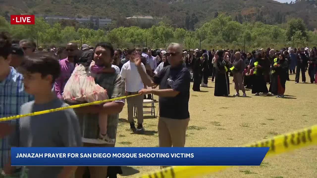 Live | A funeral prayer for 3 men killed in the San Diego mosque shooting