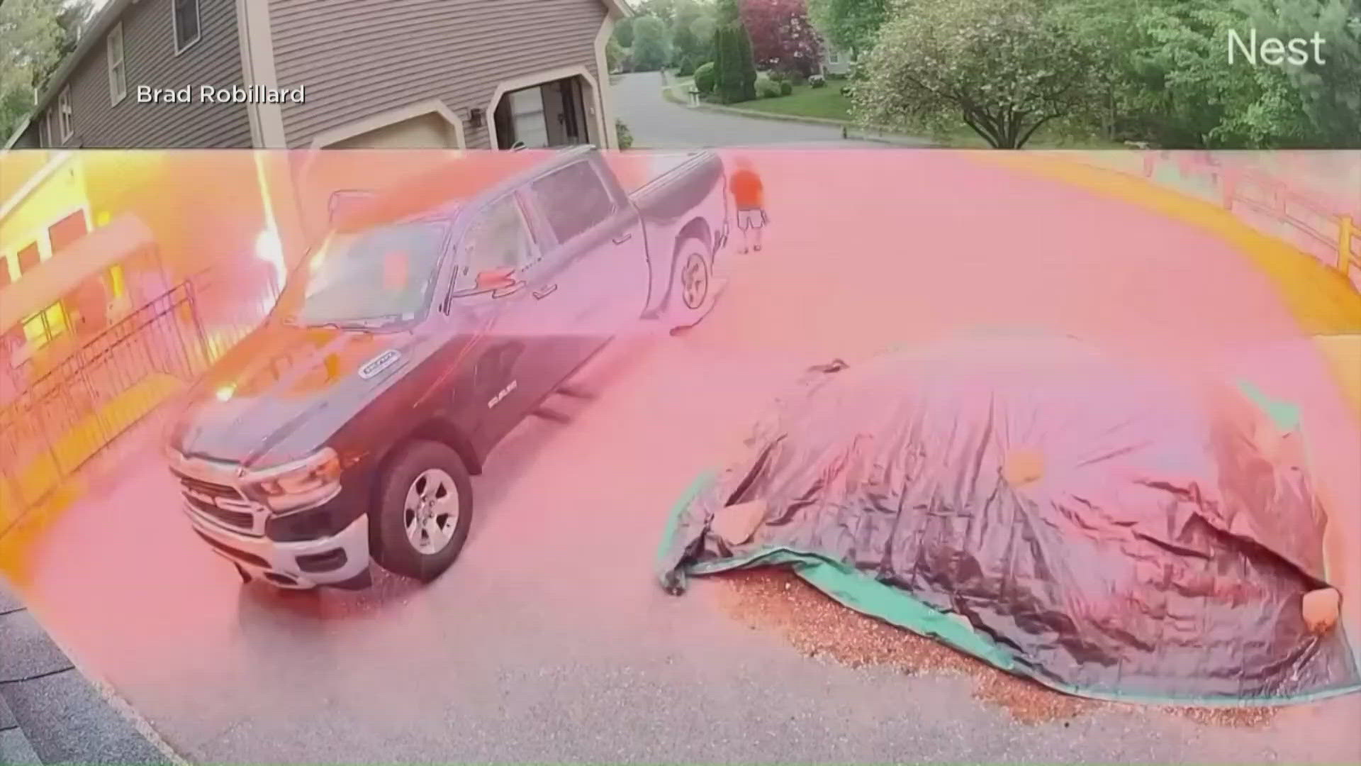 Massachusetts family catches close lightning strike on Nest camera ...