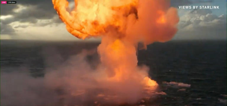 Successful SpaceX Starship 12 launch ends with spectacular fireball