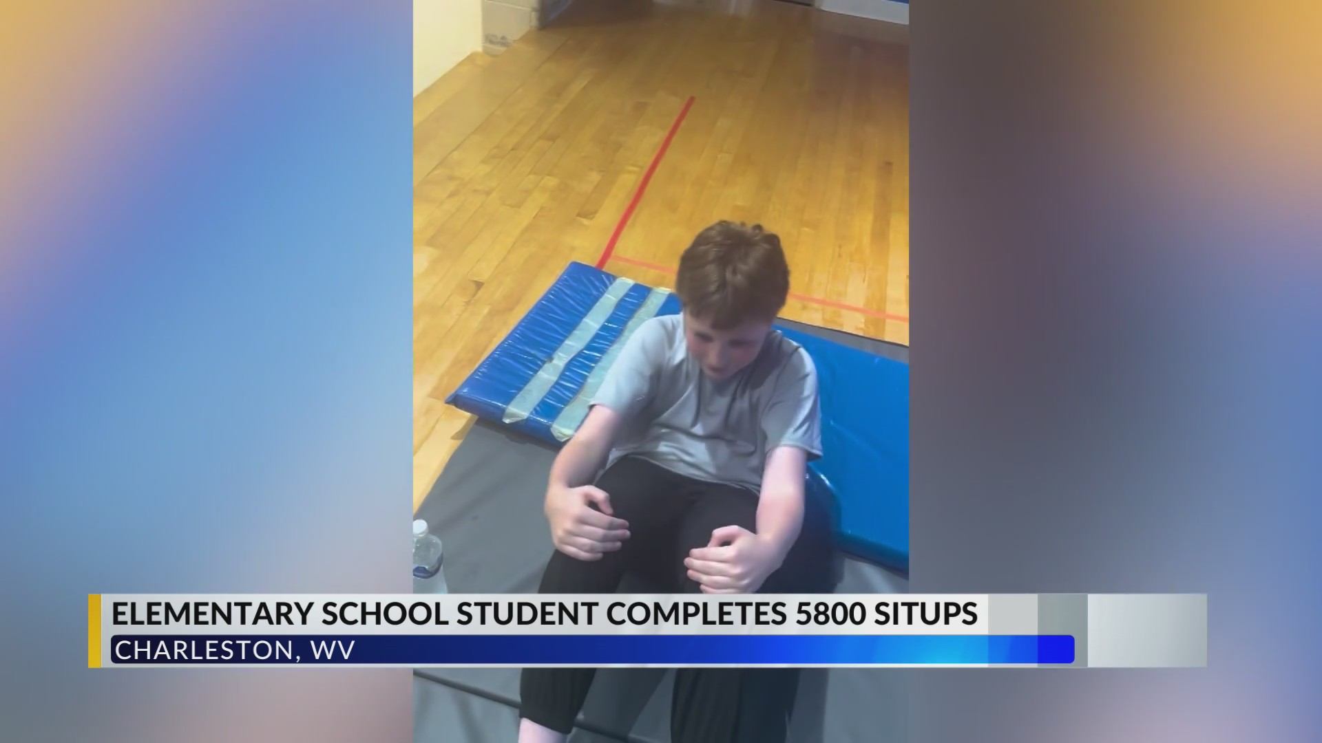 Edgewood Elementary student performs over 5k sit-ups