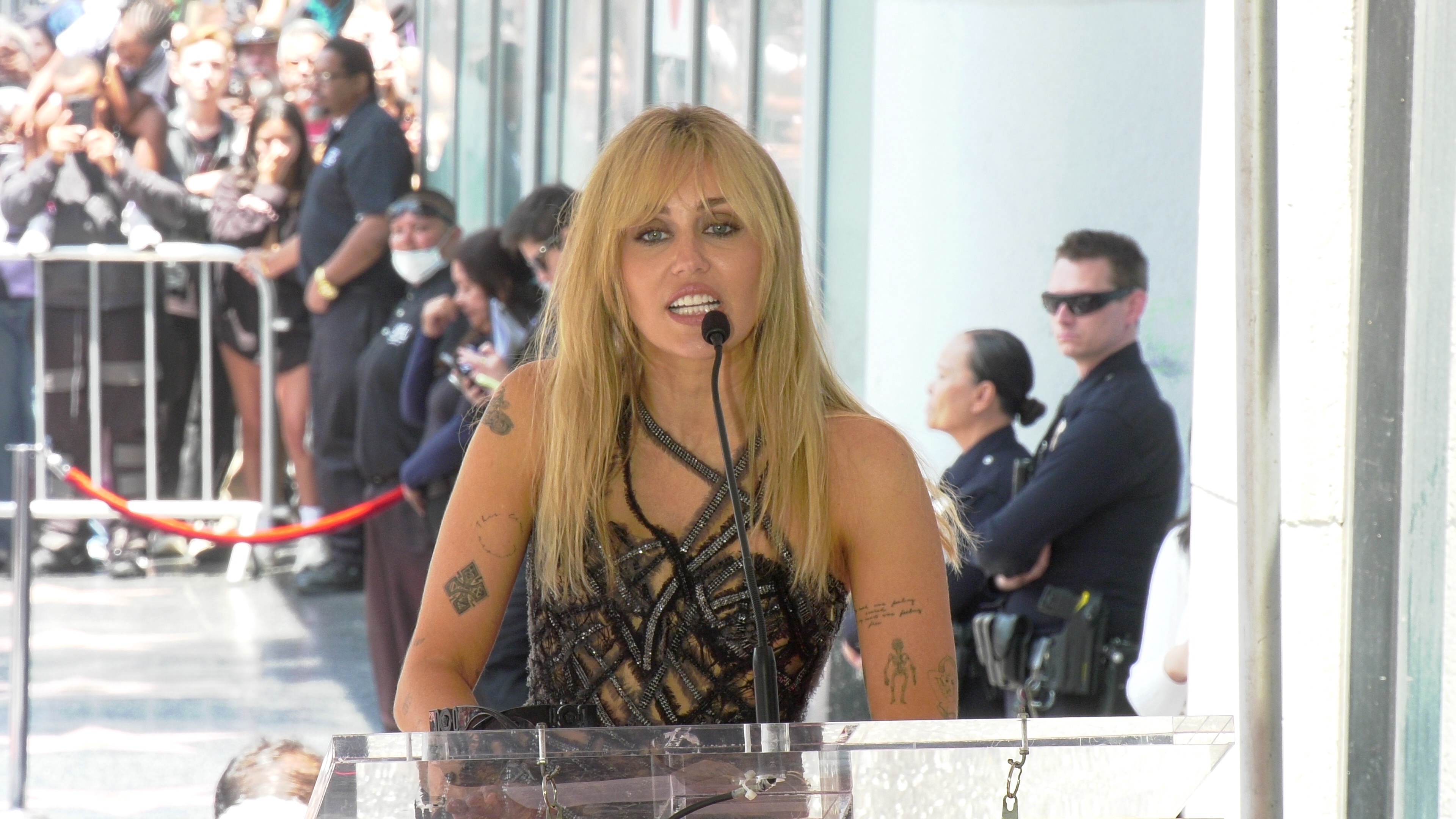 Miley Cyrus's speech at the ceremony for her star on the Hollywood Walk ...