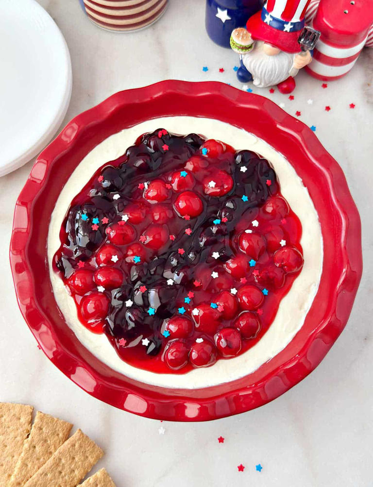 Red White And Blue Cheesecake Dip