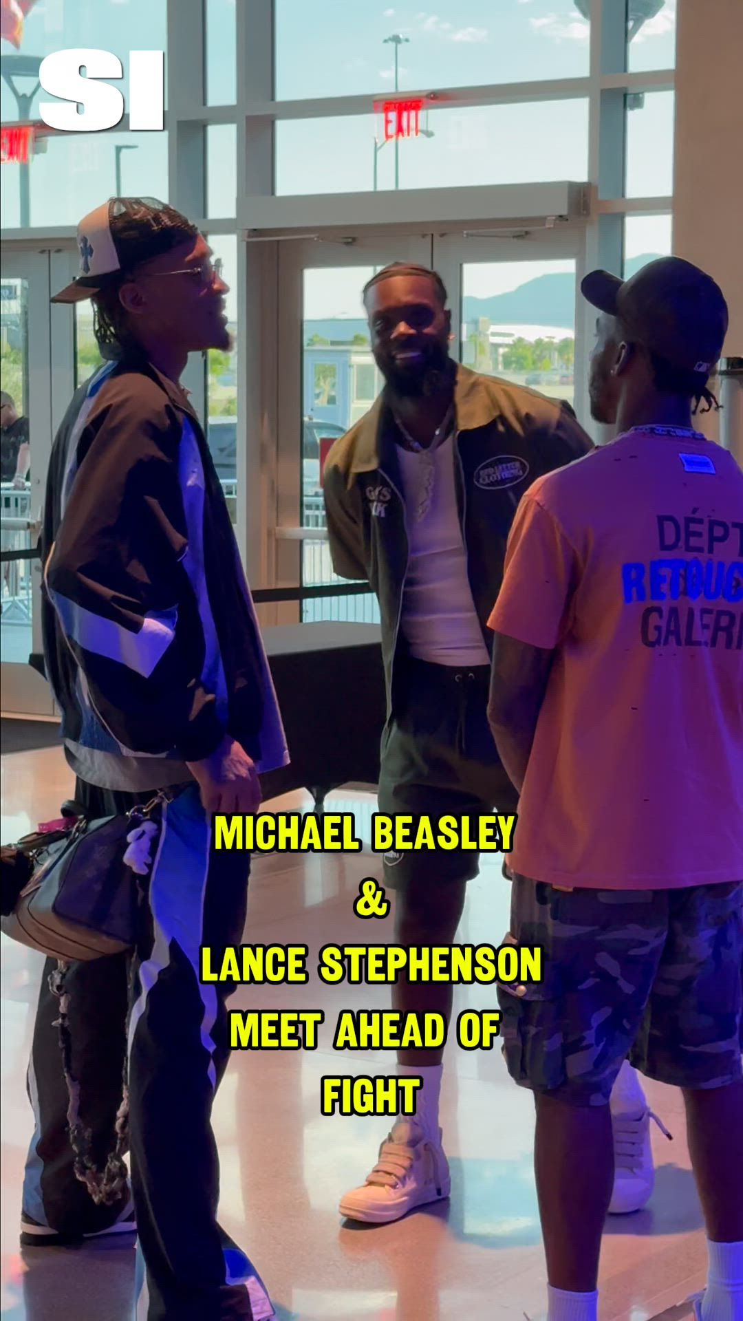 Lance Stephenson & Michael Beasley meet ahead of fight