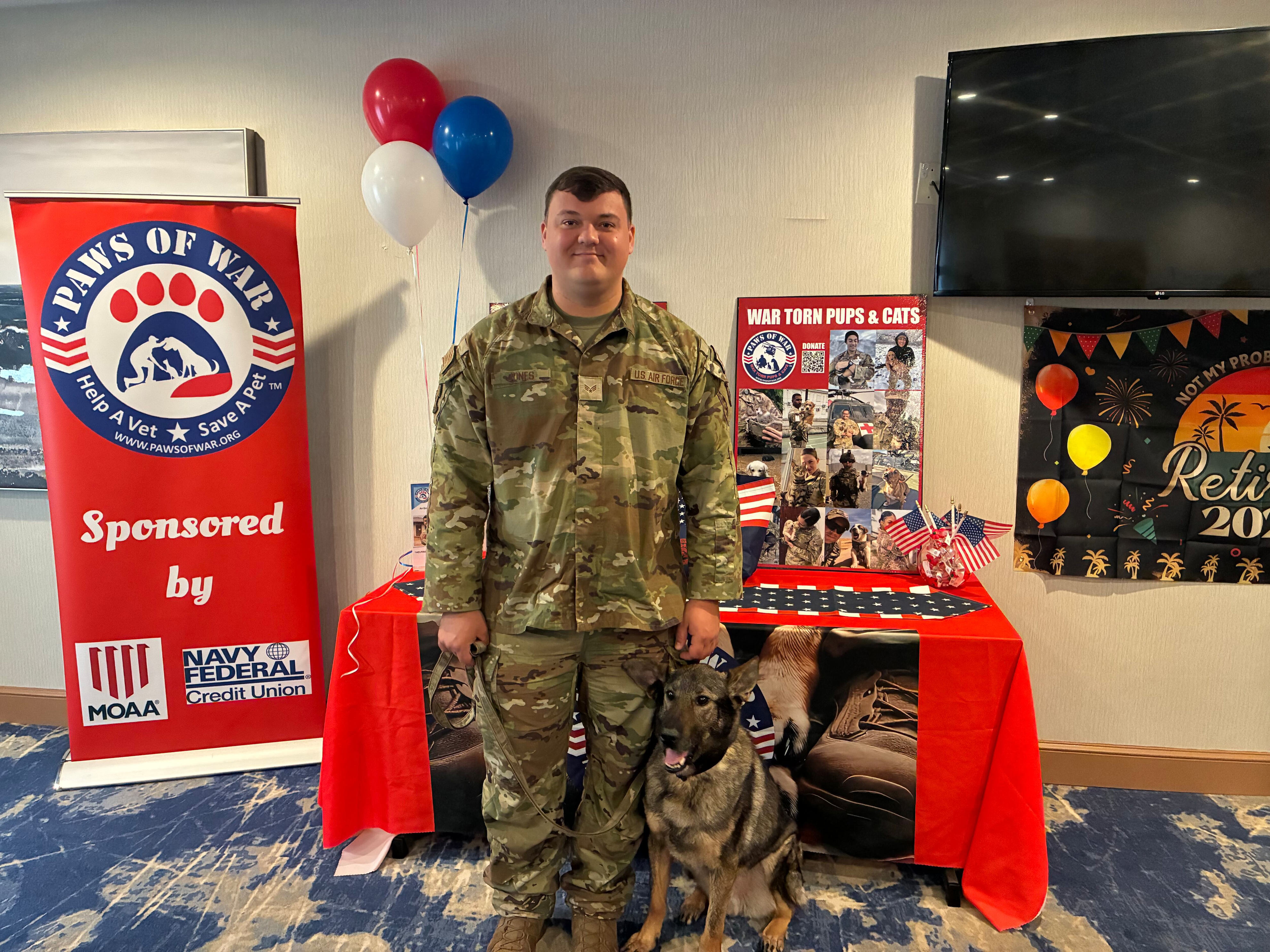 Military dog Max receives Hero with a Heart award