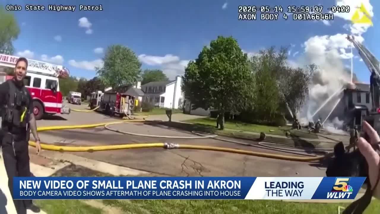 New video shows aftermath of deadly plane crash into northeast Ohio house