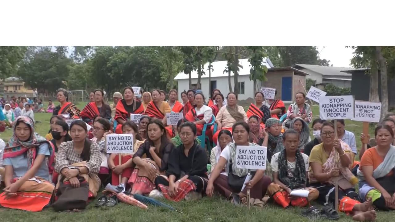 Manipur: Protest demands release of 6 hostages from Kuki terrorists