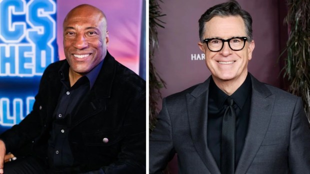 Byron Allen salutes 'the great' Stephen Colbert as 'Comics Unleashed ...