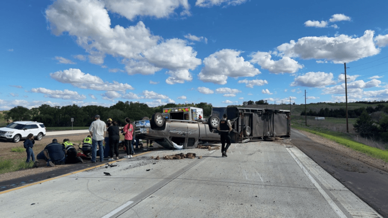 Rollover crash in rural Yankton County