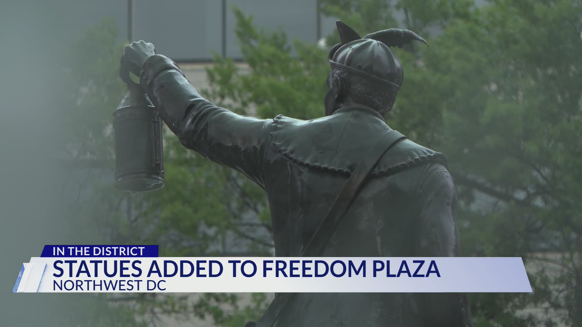 Statues added to DC's Freedom Plaza