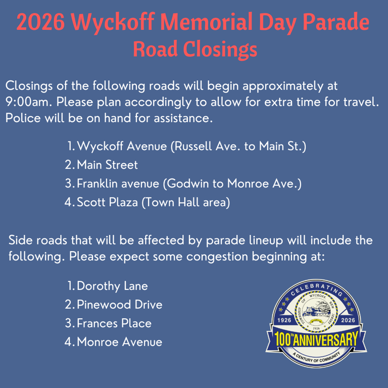 Memorial Day parade and bike contest schedule released for Wyckoff