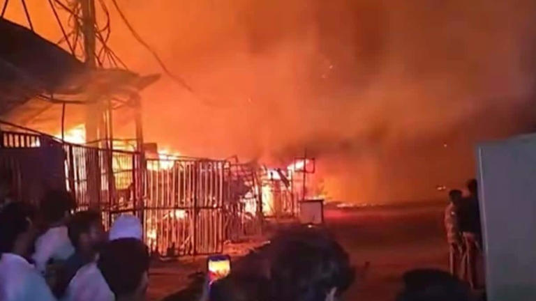 Delhi's Shastri Park furniture market gutted in massive blaze; locals ...