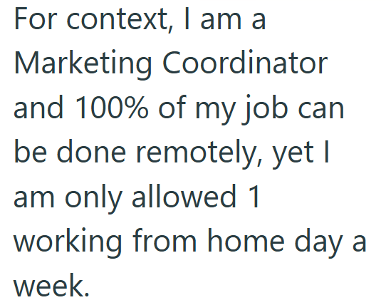 Boss demands marketing coordinator work from the office alone while all ...