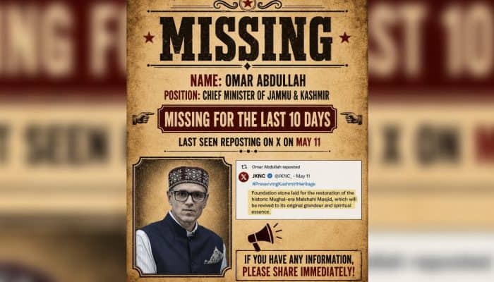 BJP's 'missing chief minister' poster campaign against Omar Abdullah ...