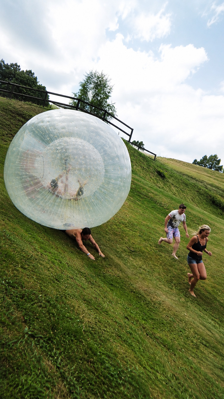 How do players survive these massive zorb hits?