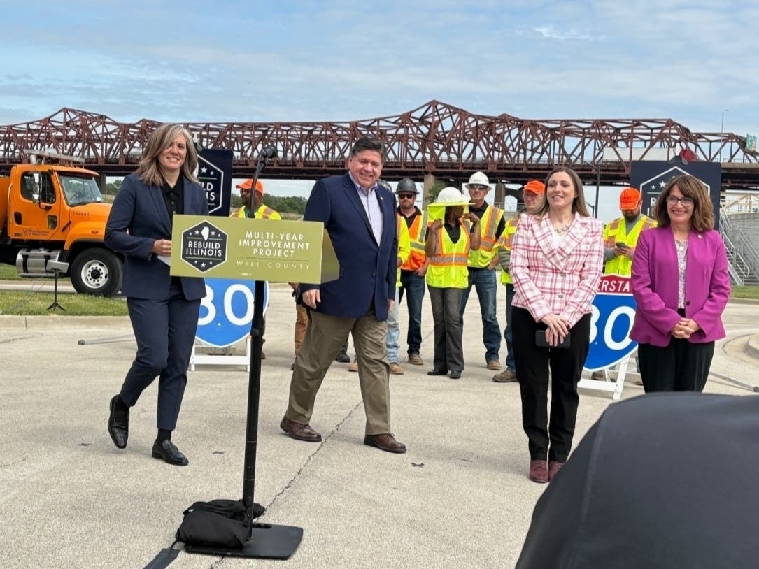 Photos: Governor JB Pritzker Bringing Joliet Brand New I-80 Bridge, He ...