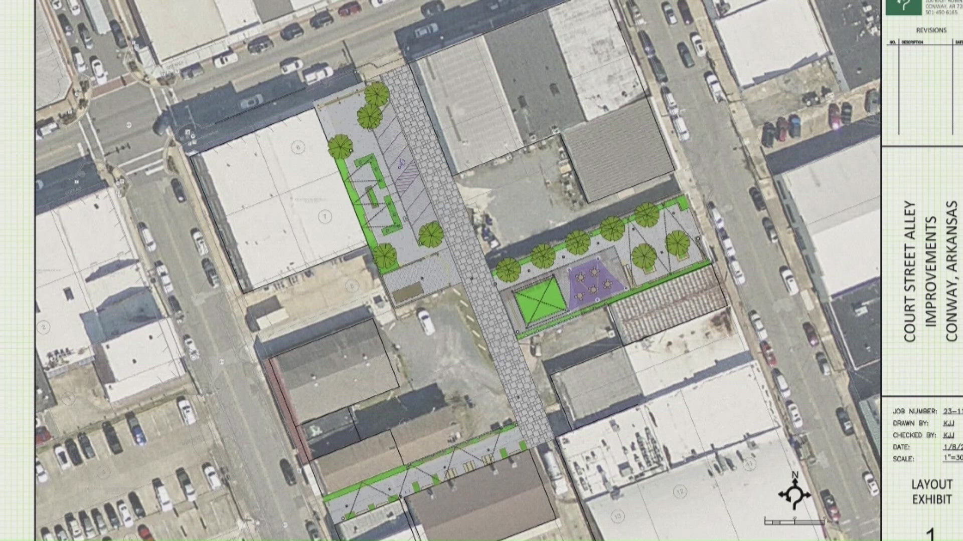 City of Conway begins downtown alleyway project