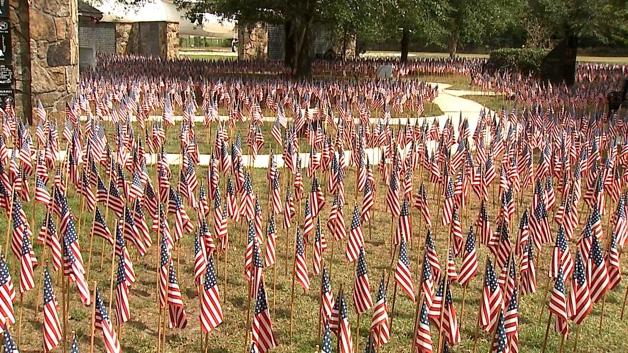 'It's still overwhelming': Flags for the fallen