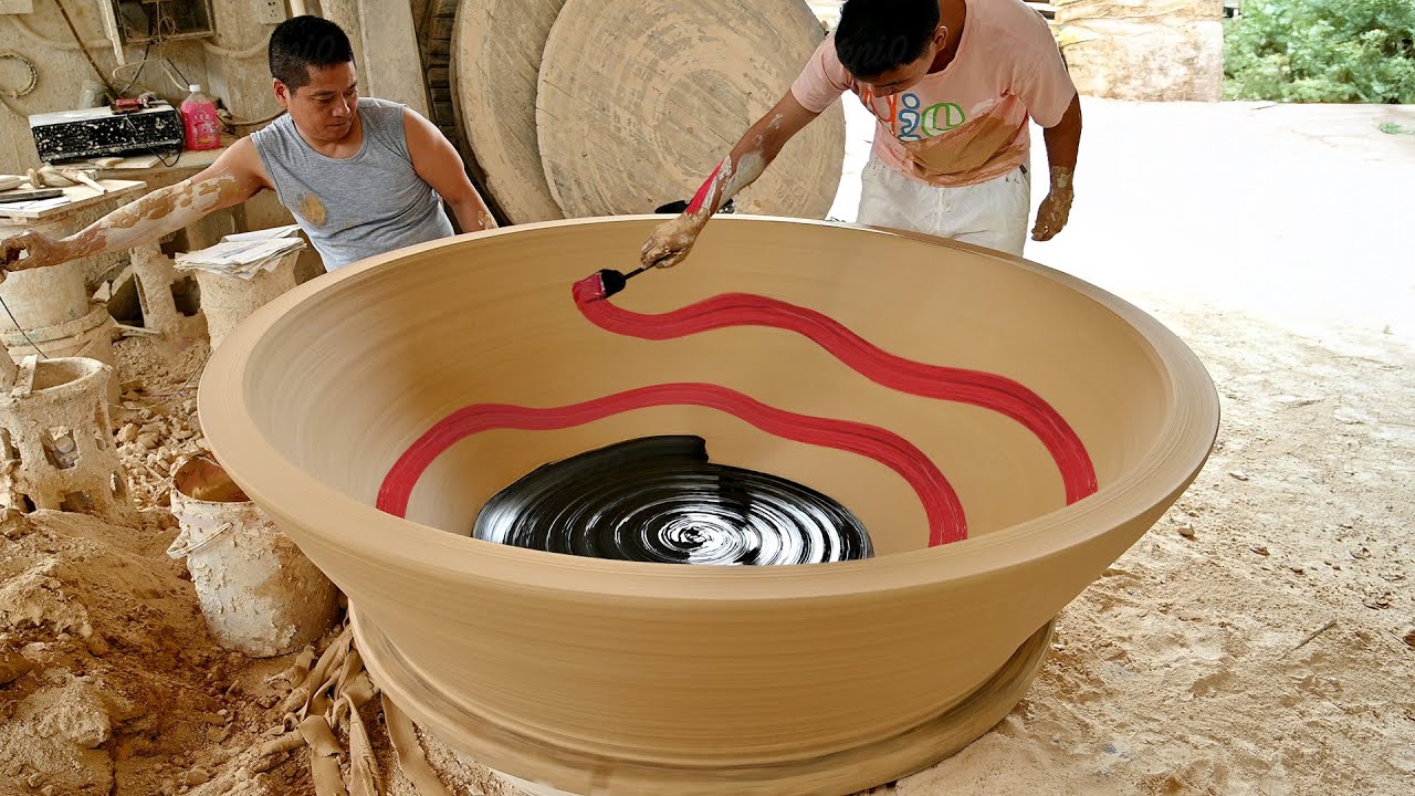 China's weird but amazing process of making massive clay pottery
