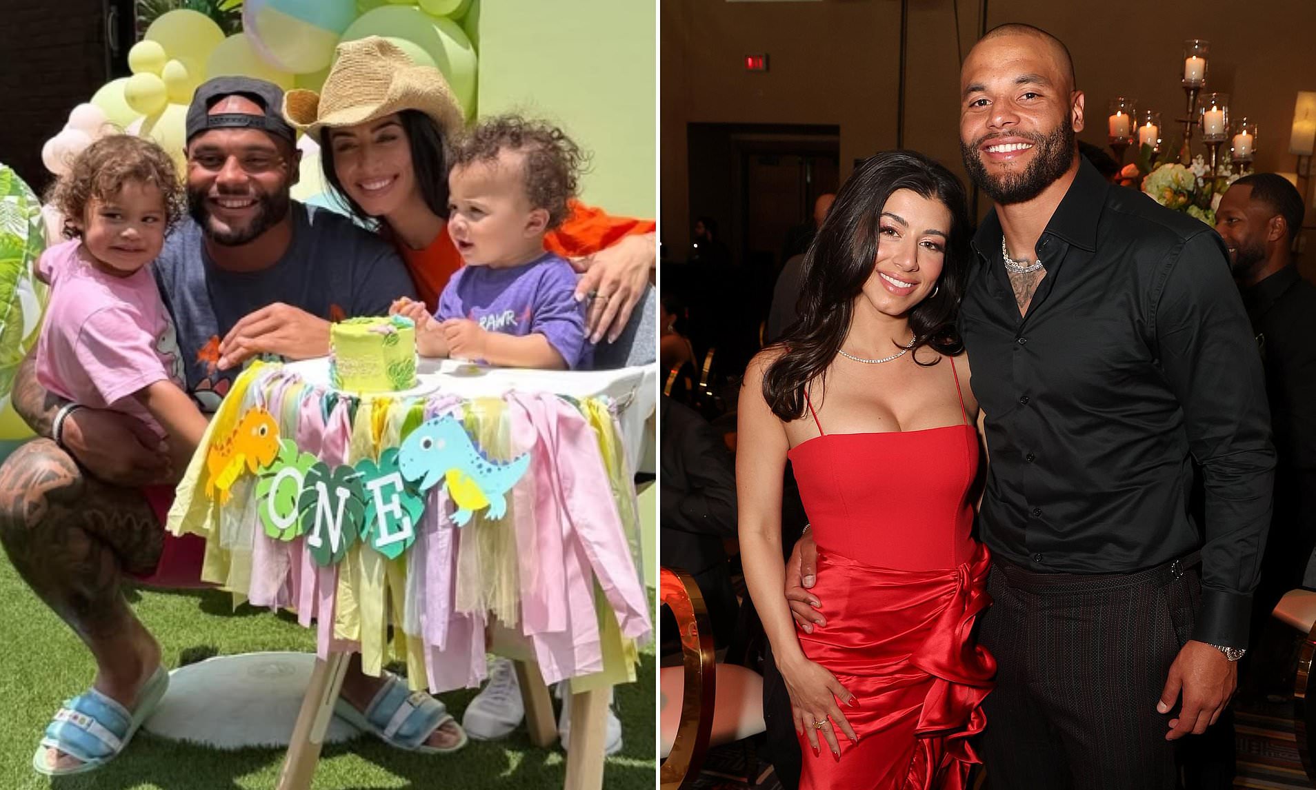 Dak Prescott and ex-fiancee put on united front to have 'best day ...