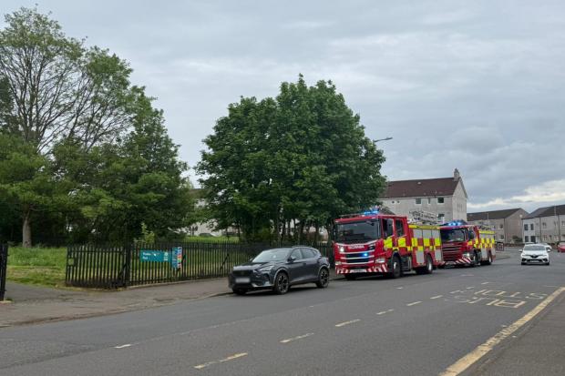 Fire crews scramble to blaze near park and community centre in Glasgow