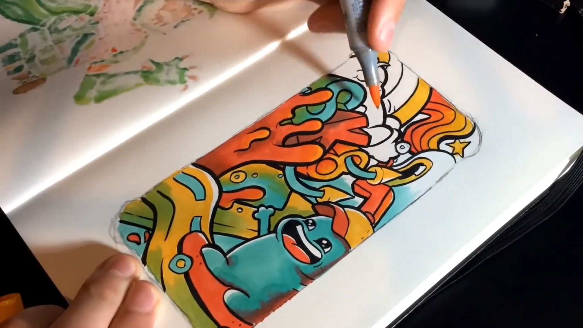 Easy DIY phone case using doodle art
