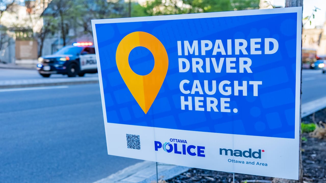 New awareness campaign places signs where impaired drivers were stopped