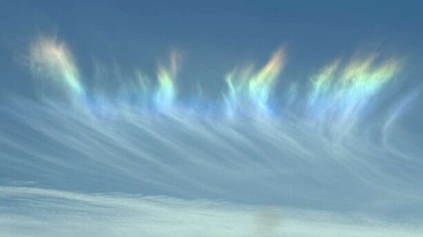 Iridescent clouds dazzle in North Country sky