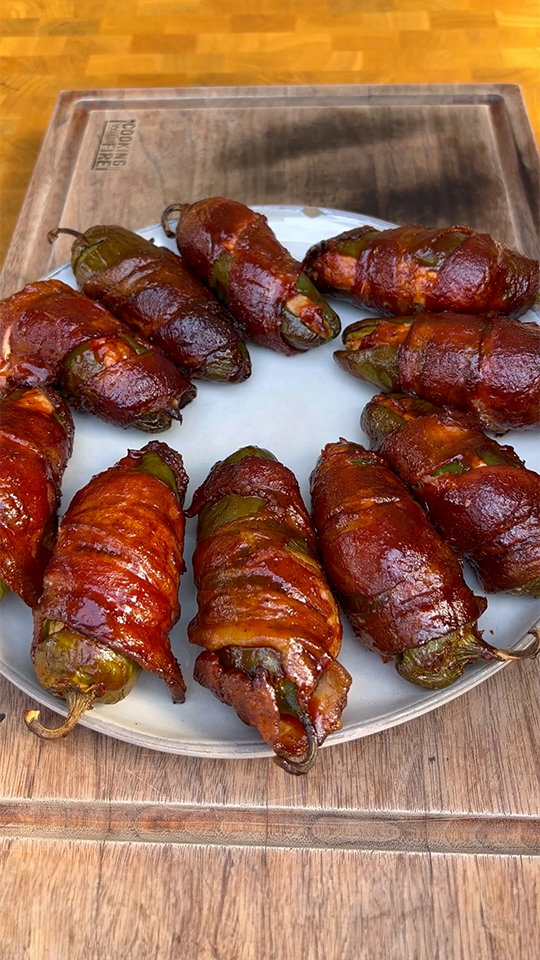 He stuffed jalapeno poppers with pulled pork