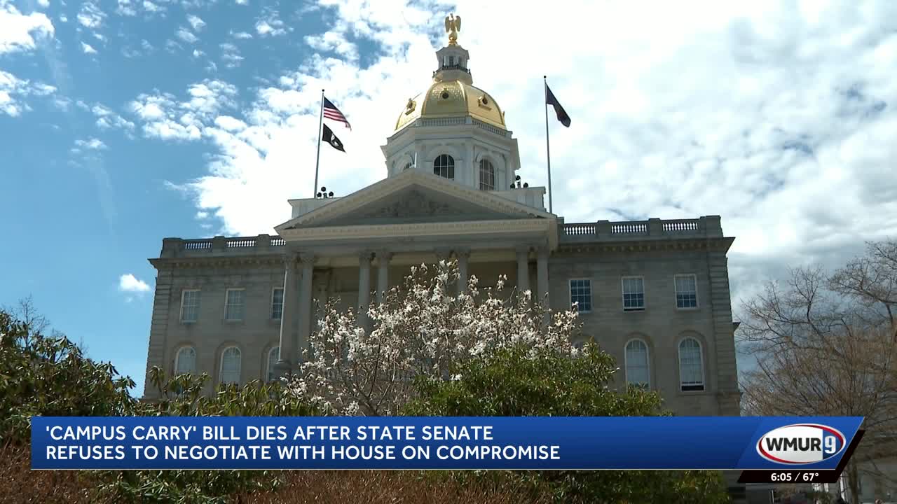 NH Senate refuses to negotiate with House on 'campus carry' bill