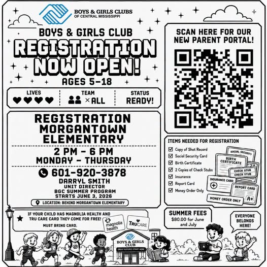Registration now open for Boys & Girls Club of Central Mississippi ...