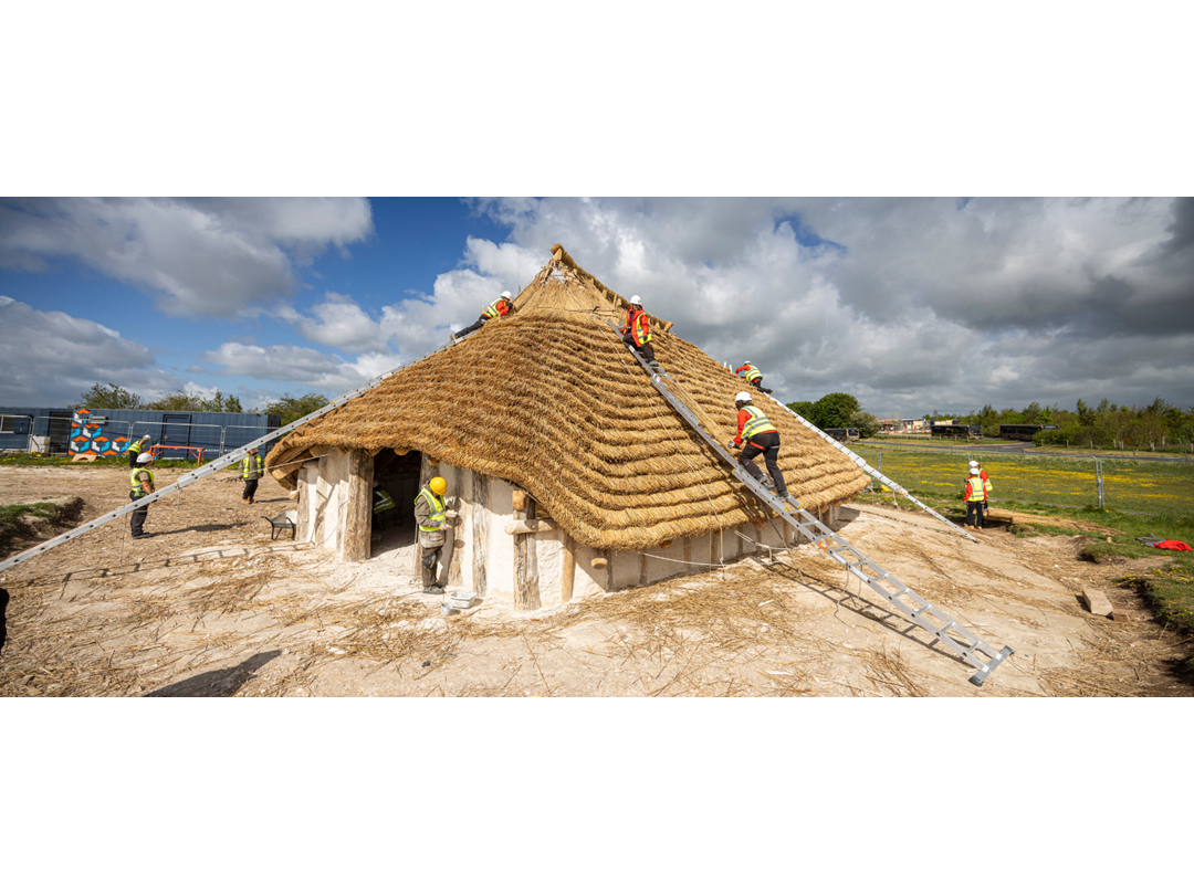 A replica of a 4500-year-old community hall to open at Stonehenge