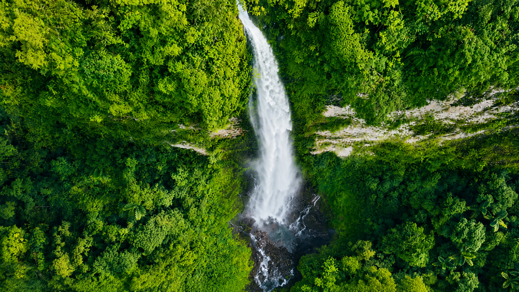 A secret jungle waterfall hidden far from everything