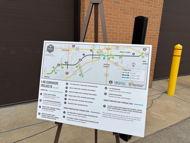 Photos: Governor JB Pritzker Bringing Joliet Brand New I-80 Bridge, He ...